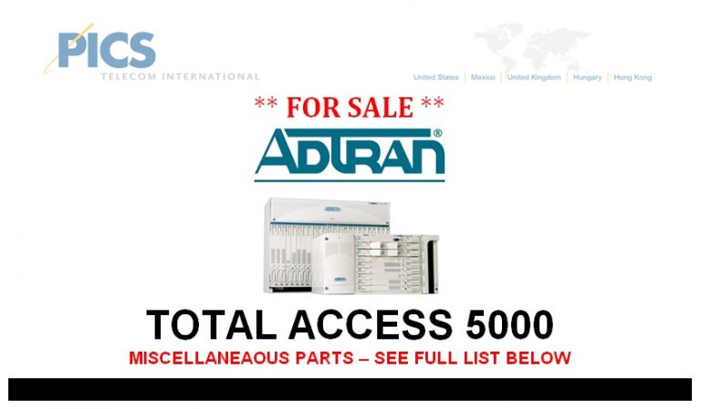 Adtran Total Access 5000 Equipment For Sale - TELECOMCAULIFFE
