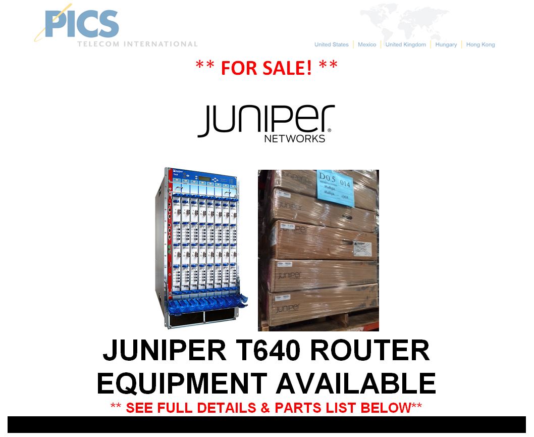 Juniper T640 Router Equipment For Sale - TELECOMCAULIFFE