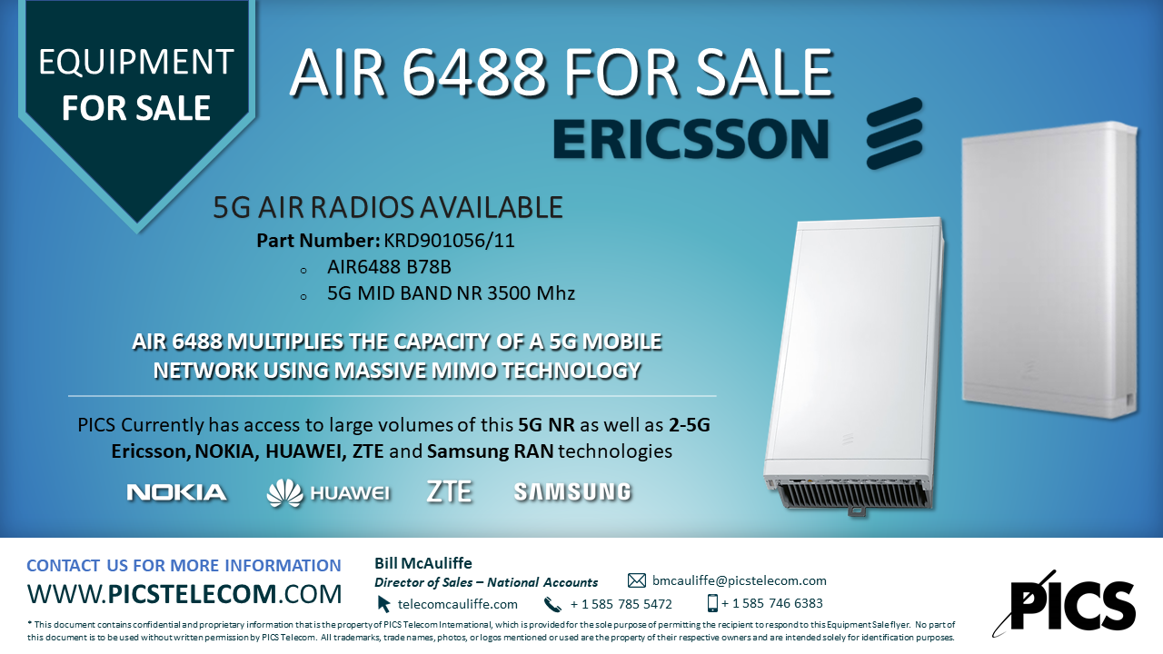Ericsson AIR 6488 FOR SALE - TELCOMCAULIFFE