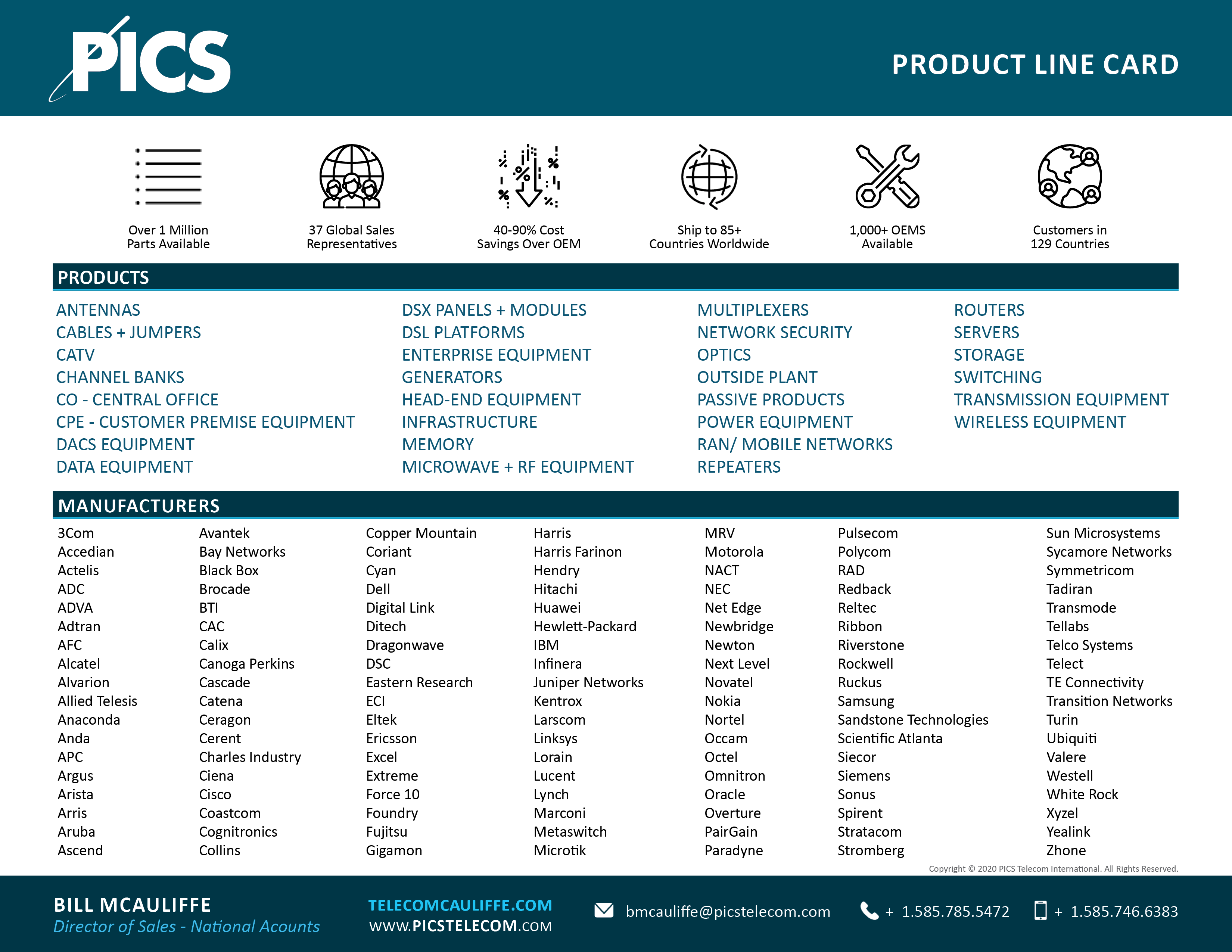 Line Card - TELCOMCAULIFFE