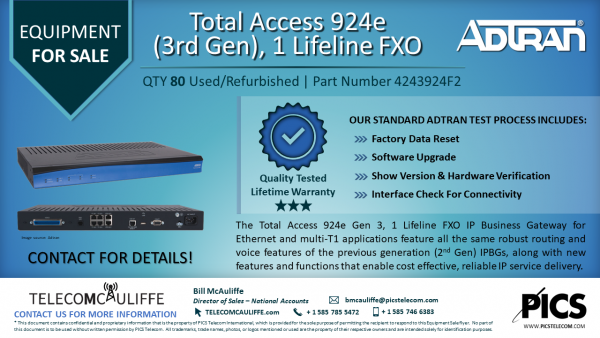 Adtran Total Access 924e - TELECOMCAULIFFE