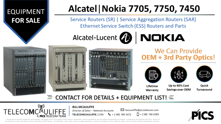 Alcatel-Lucent Nokia 7705, 7750, 7450 - TELECOMCAULIFFE