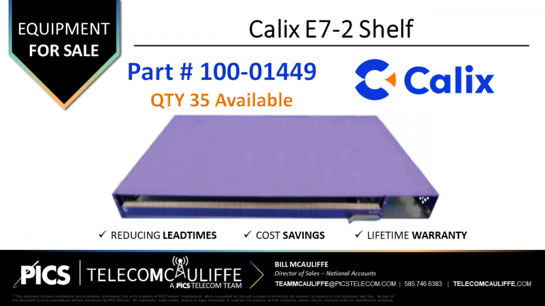 Calix E7-2 Shelf #100-01449 - TELECOMCAULIFFE