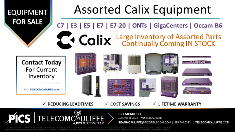 Calix C7 | E3 | E5 | E7 | E7-20 | ONTs | GigaCenters | Occam B6 ...