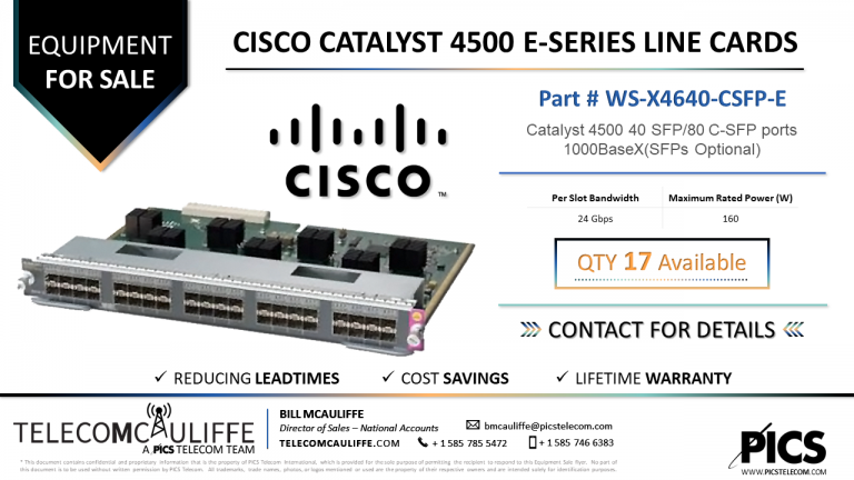 Cisco-Catalyst-4500-series-Line-Card-WS-X4640-CSFP-E - TELECOMCAULIFFE