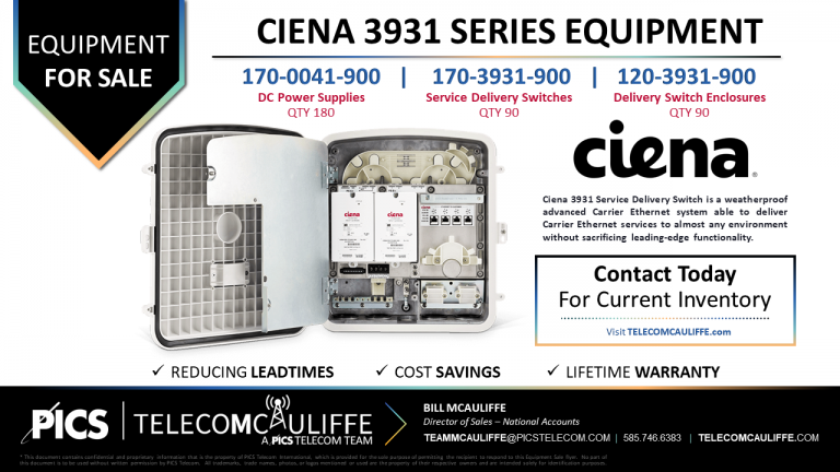 Ciena 3931 SERIES EQUIPMENT - TELECOMCAULIFFE