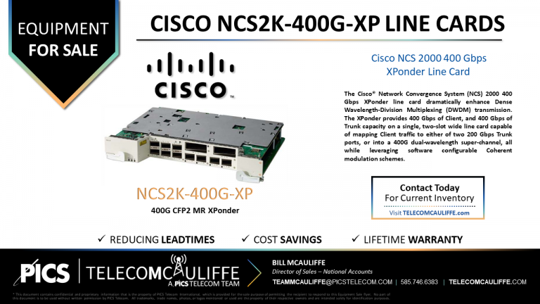 CISCO NCS2K-400G-XP LINE CARDS - TELECOMCAULIFFE