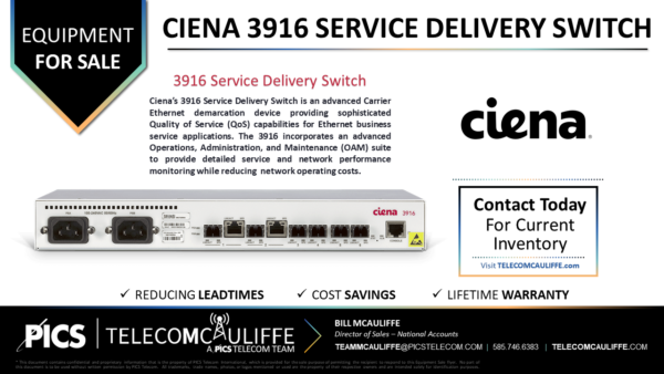 Ciena 3916 Service Delivery Switch - TELECOMCAULIFFE