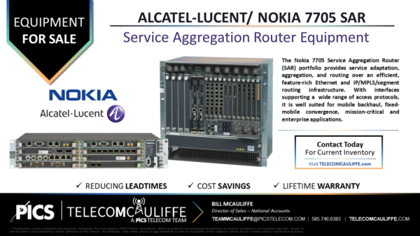 Nokia/ Alcatel Lucent 7705 Service Aggregation Routers (SAR ...
