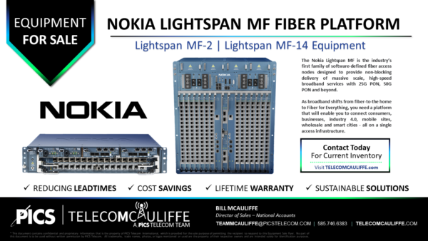 Nokia Lightspan MF Fiber Platform - TELECOMCAULIFFE