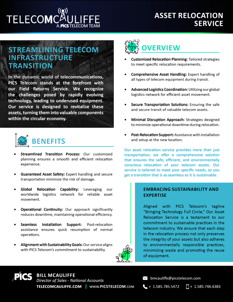 Asset Relocation Service - TELECOMCAULIFFE