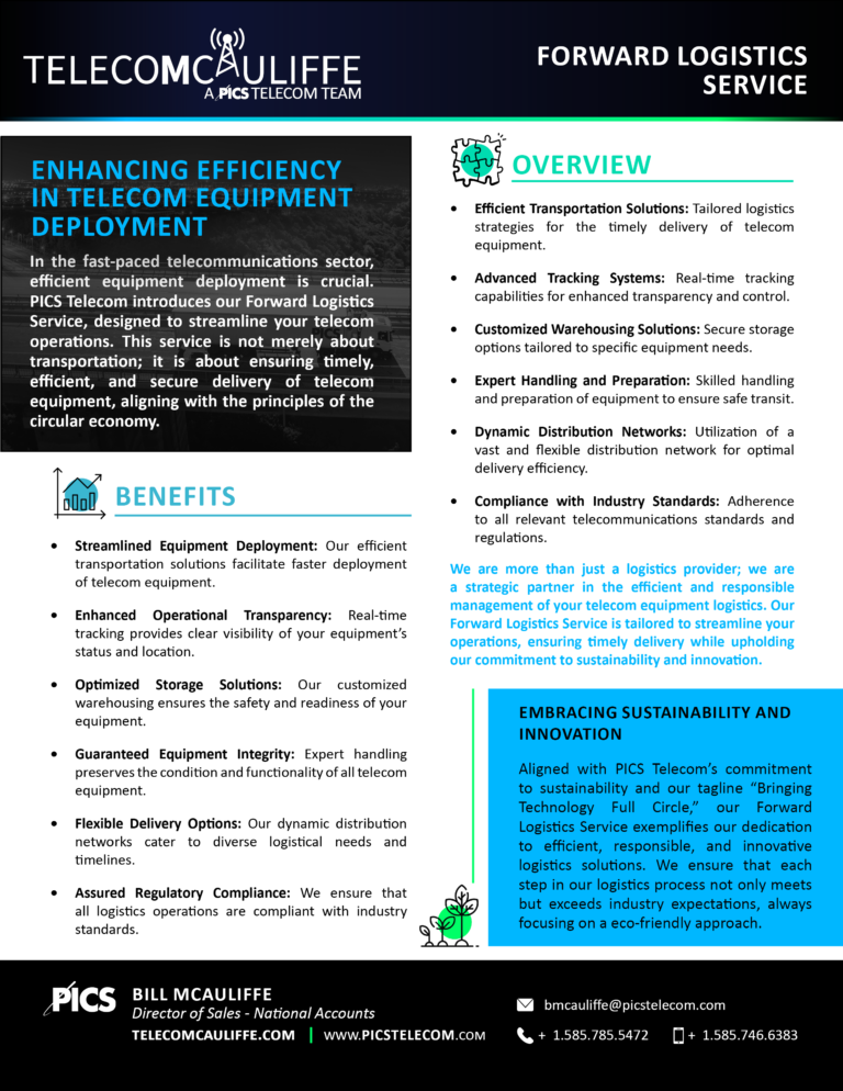 Forward Logistics Service - TELECOMCAULIFFE