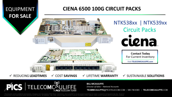 CIENA 6500 100G Circuit Packs NTK538 NTK539 - TELECOMCAULIFFE