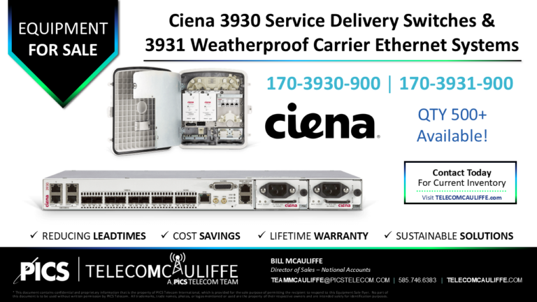 Ciena 3930 Service Delivery Switches & 3931 Weatherproof Carrier ...