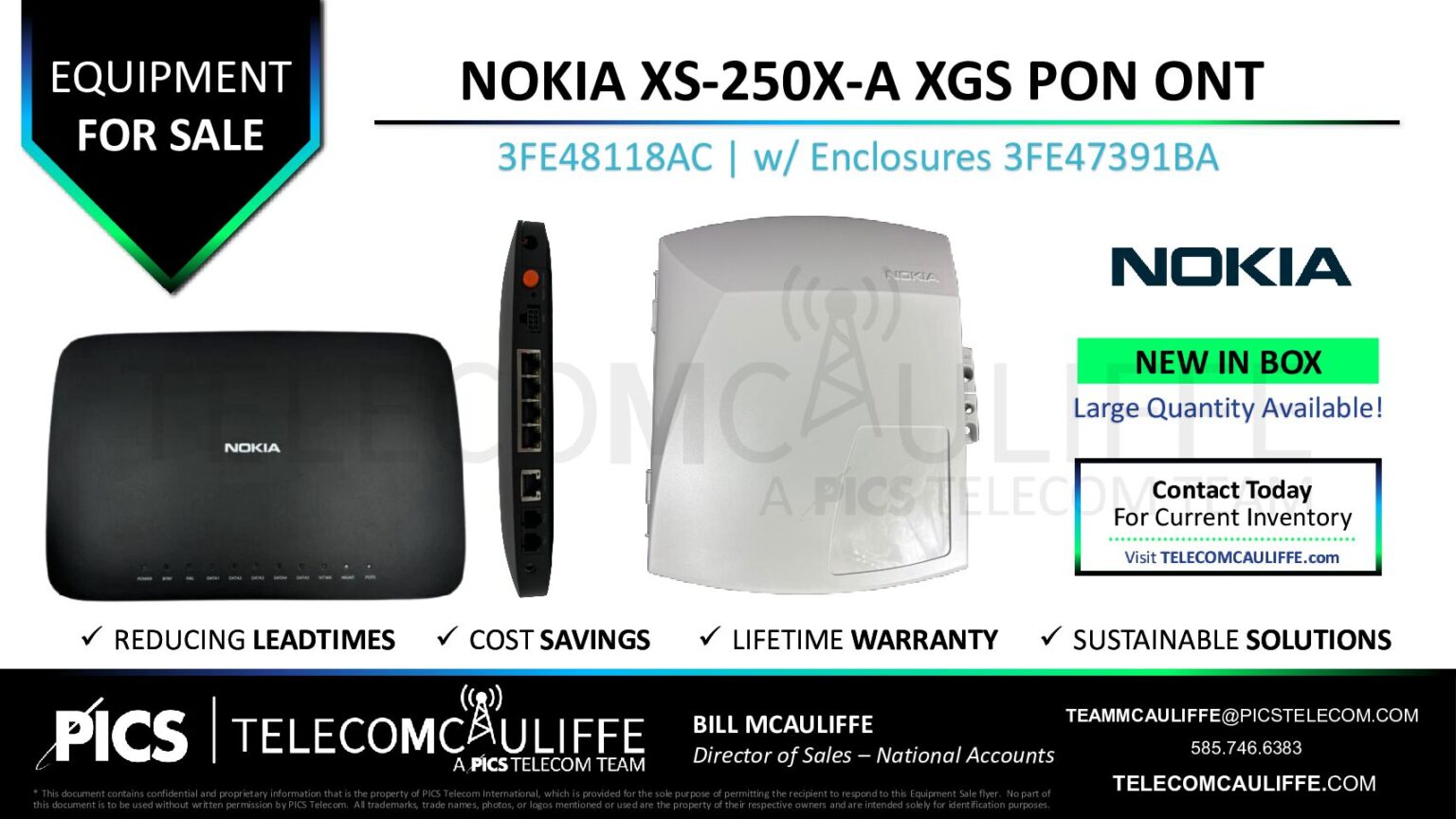 NOKIA XS-250X-A XGS PON ONT - TELECOMCAULIFFE